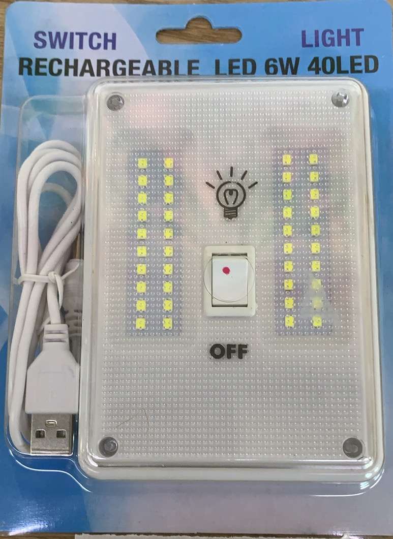 Rechargeable LED Switch 6W 40LED